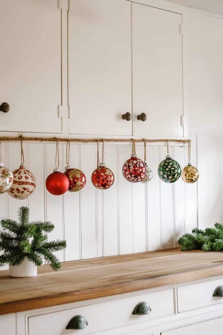 29 Ways To Decorate Kitchen Cabinets for a Festive Christmas