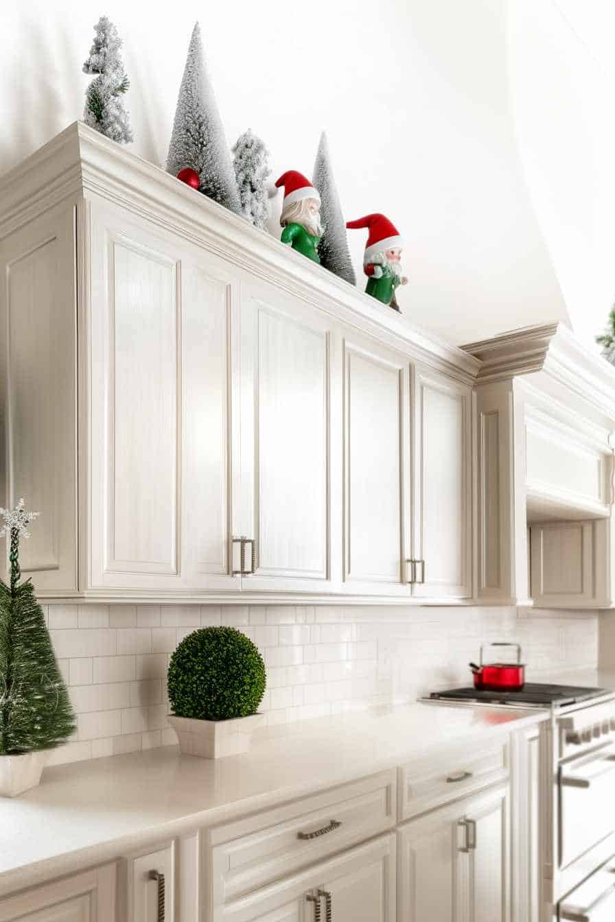 29 Ways To Decorate Kitchen Cabinets for a Festive Christmas