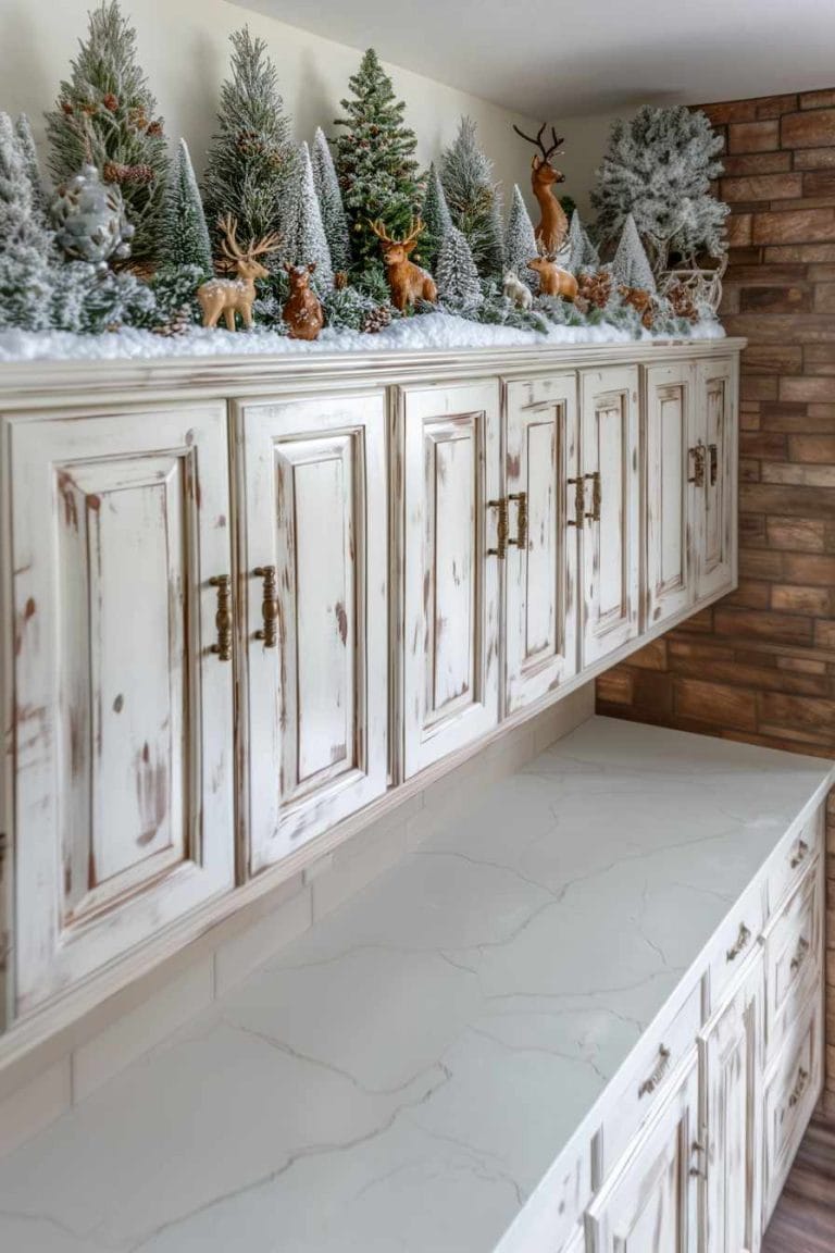 29 Ways To Decorate Kitchen Cabinets for a Festive Christmas