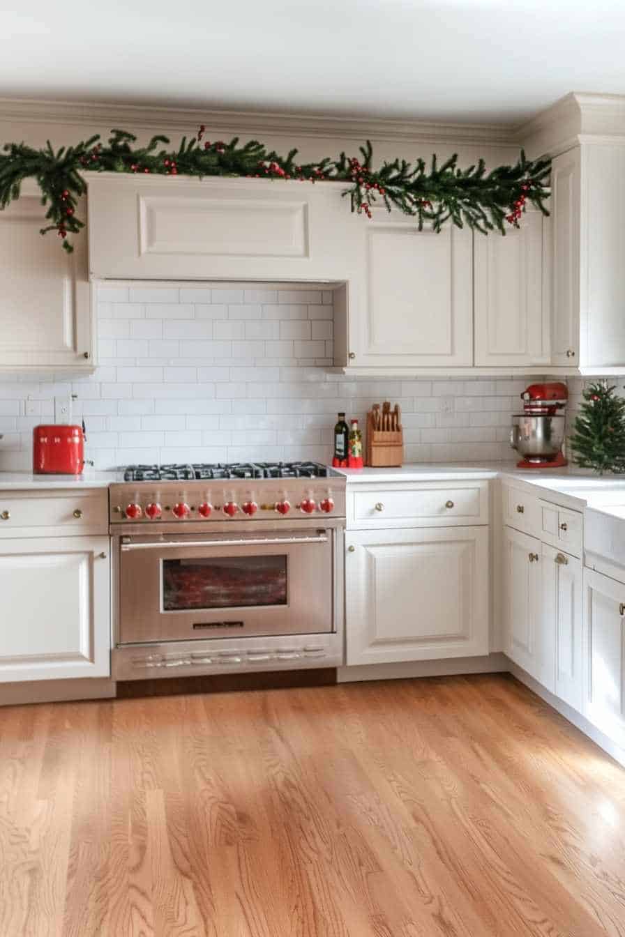 29 Ways To Decorate Kitchen Cabinets for a Festive Christmas