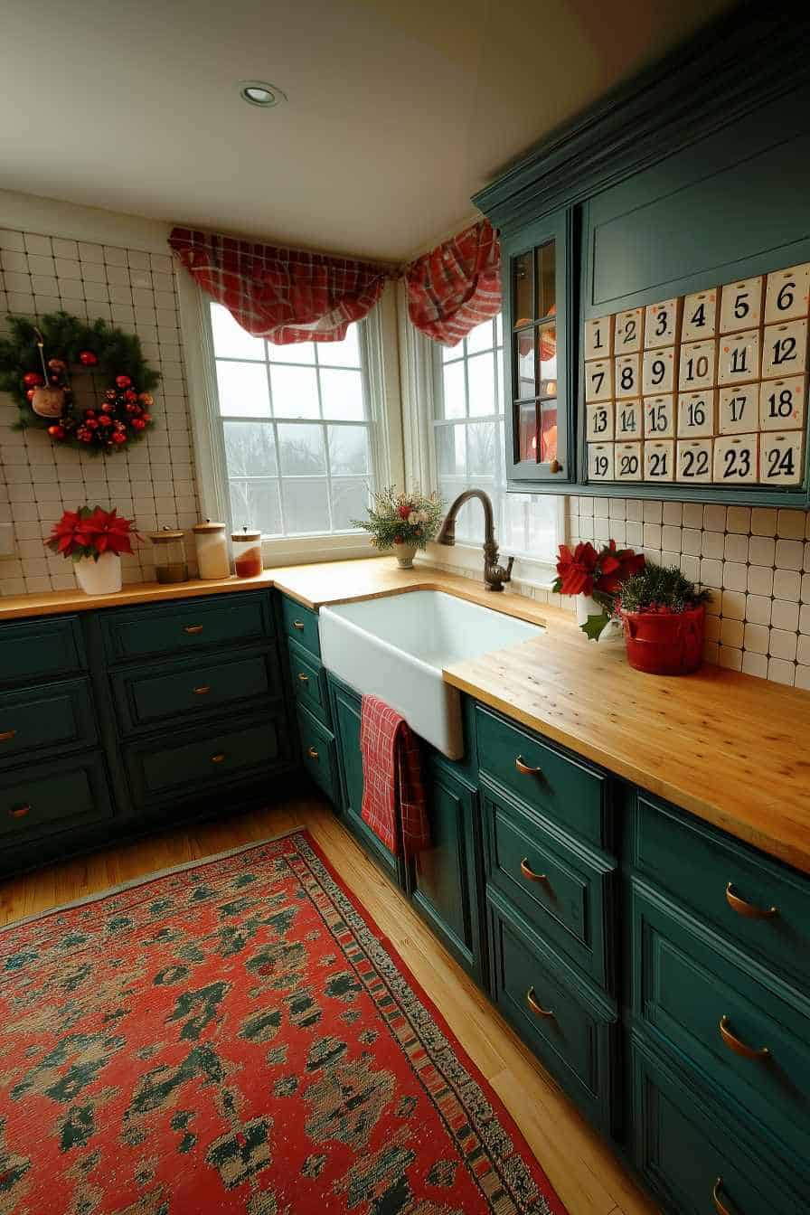 29 Ways To Decorate Kitchen Cabinets for a Festive Christmas