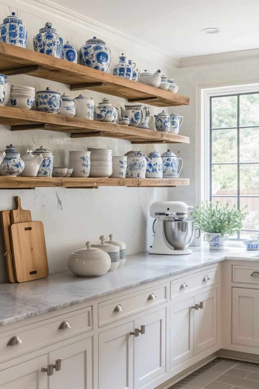 40 Ways To Decorate Your Kitchen Shelves: Aesthetic + Function