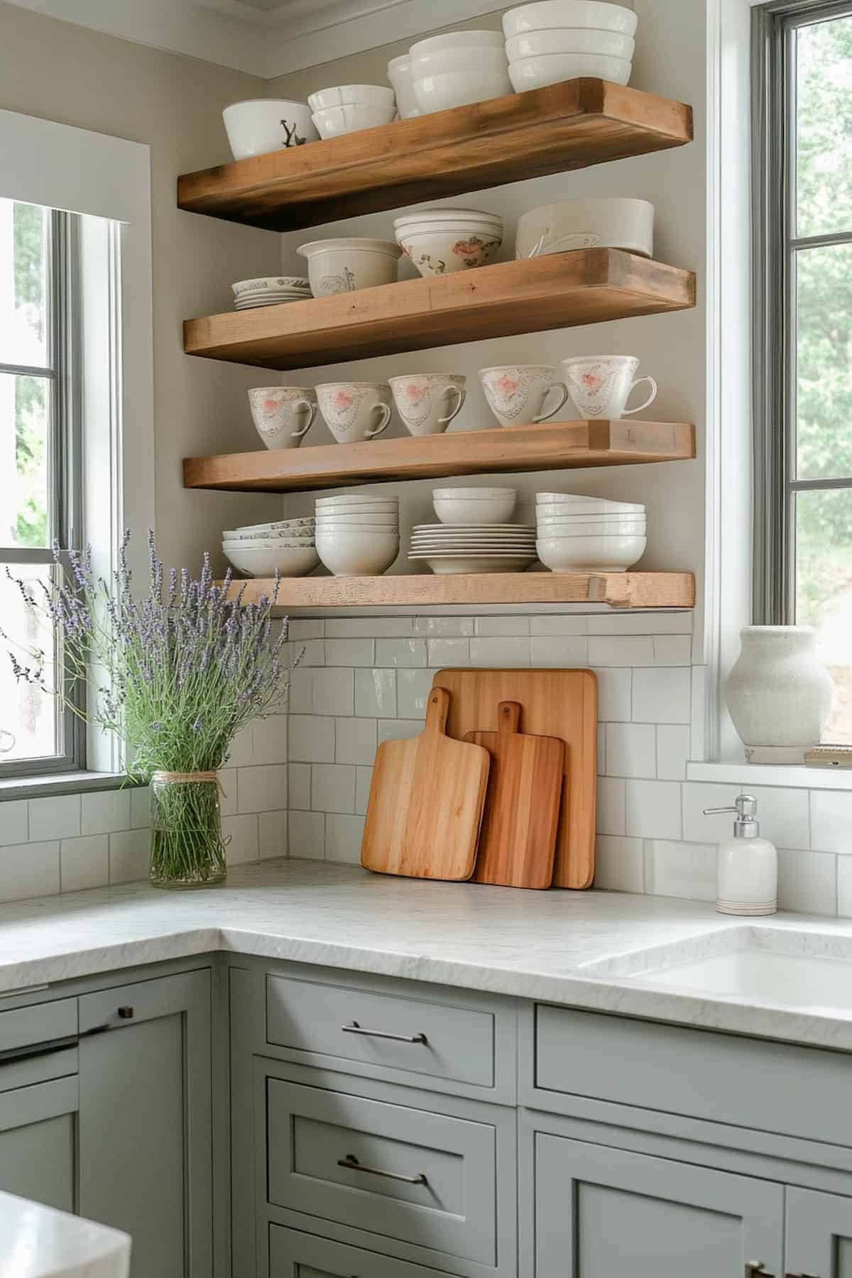 40 Ways To Decorate Your Kitchen Shelves: Aesthetic + Function