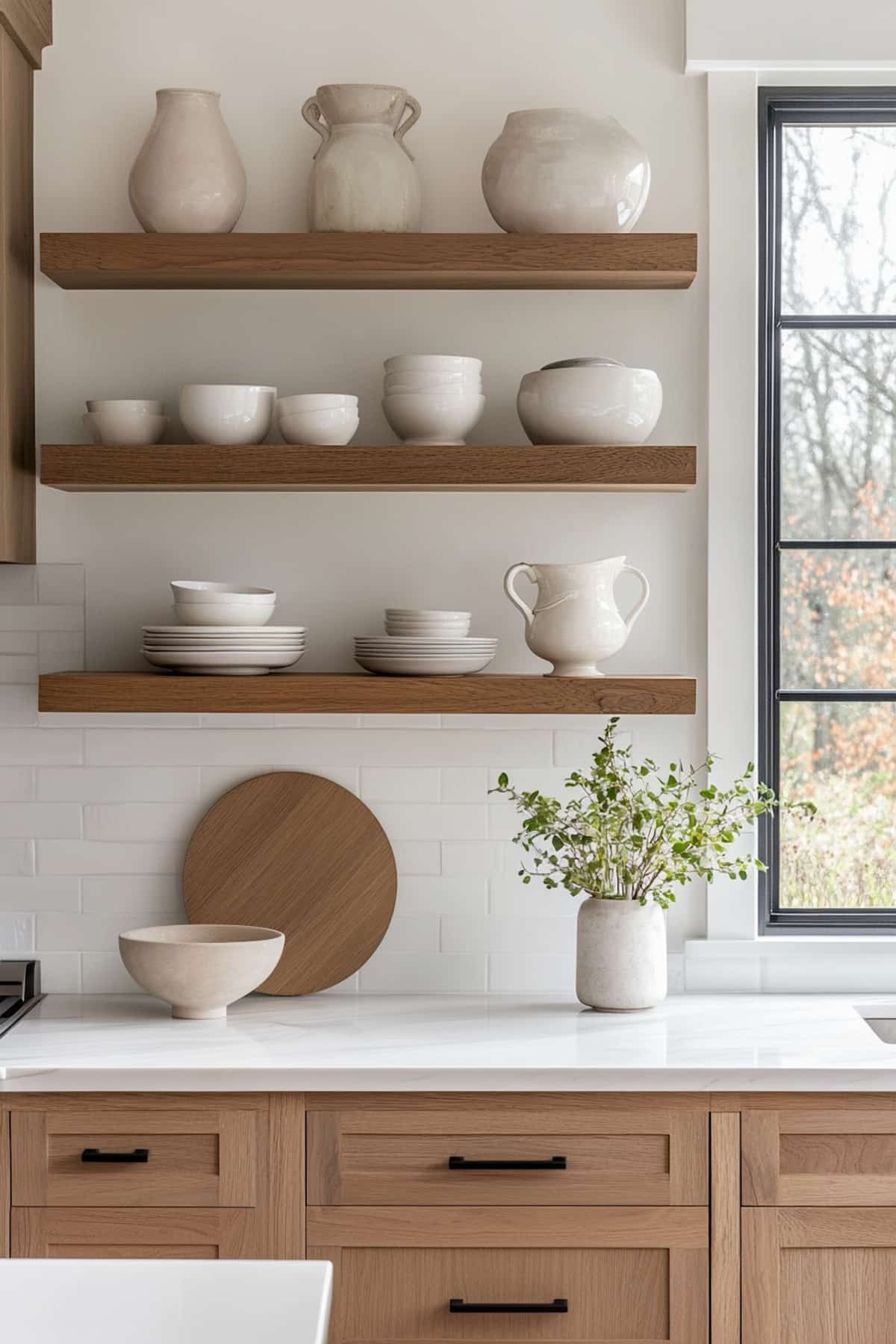40 Ways To Decorate Your Kitchen Shelves: Aesthetic + Function