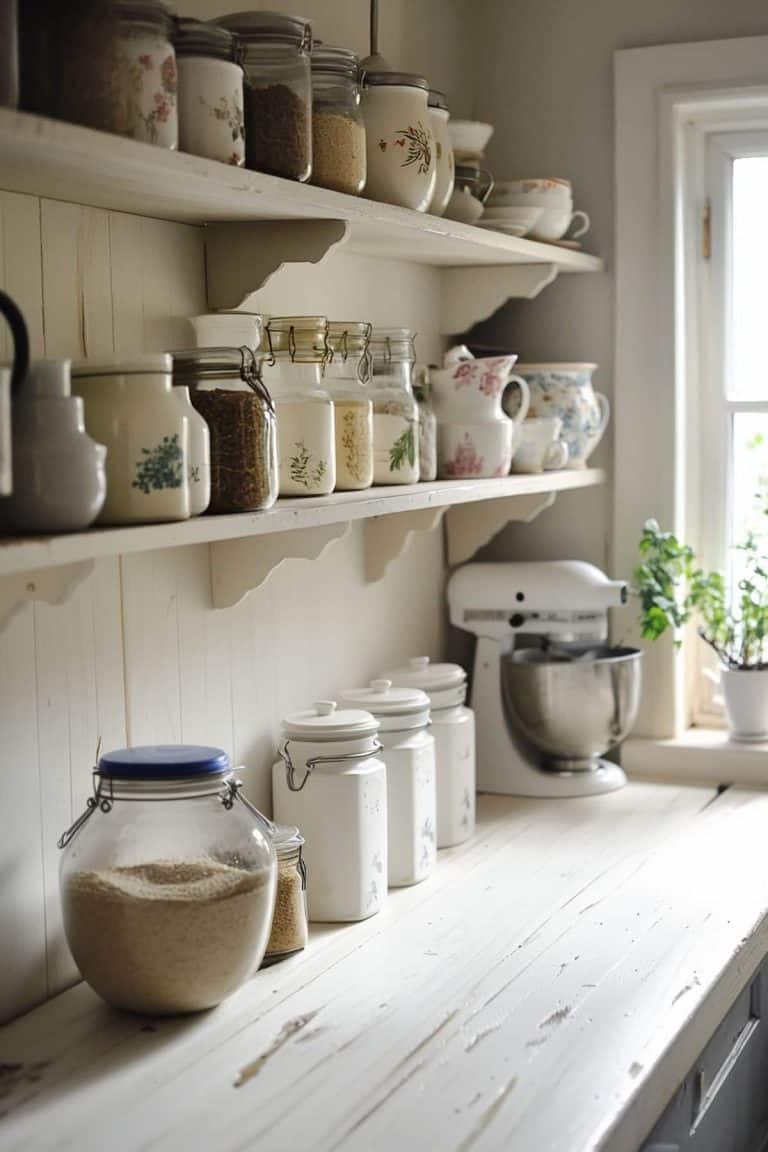 40 Ways To Decorate Your Kitchen Shelves: Aesthetic + Function