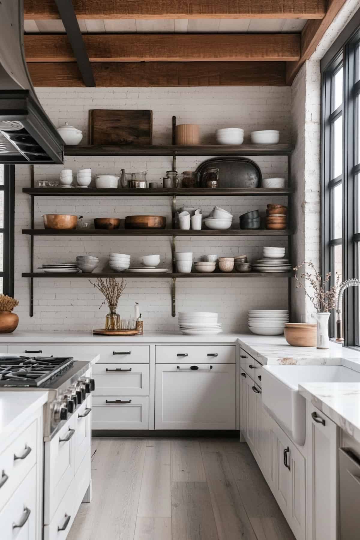 40 Ways To Decorate Your Kitchen Shelves: Aesthetic + Function