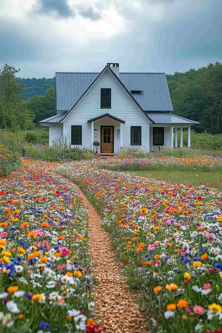 40 Farmhouse Landscaping Ideas To Enhance Your Home With Rustic Charm