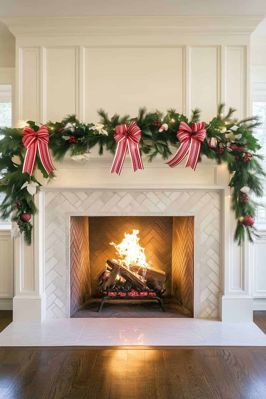 40 Fireplace Christmas Garland Ideas To Deck Your Mantel