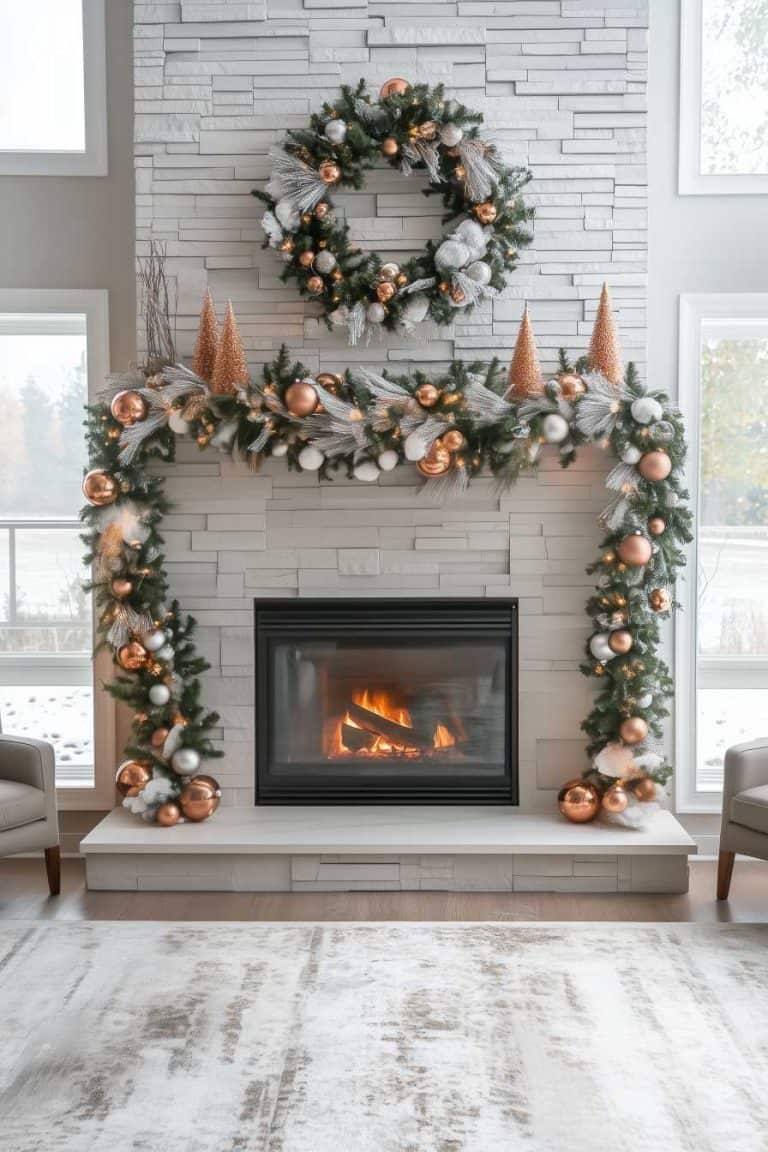 40 Fireplace Christmas Garland Ideas To Deck Your Mantel