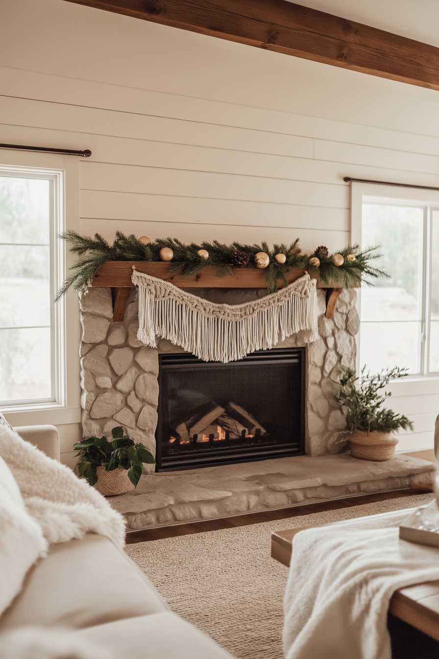 40 Fireplace Christmas Garland Ideas To Deck Your Mantel