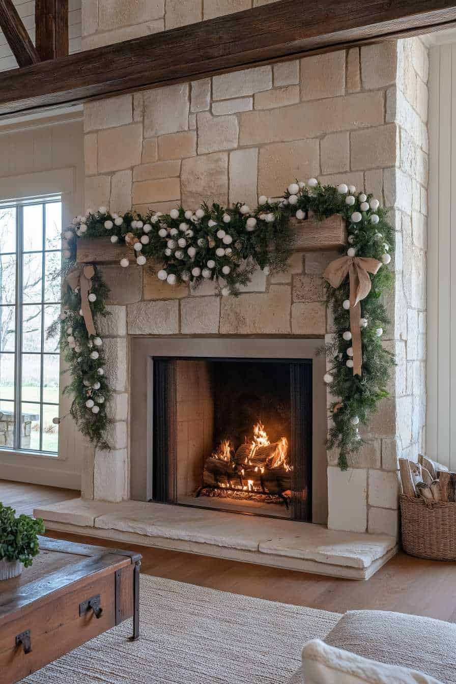 40 Fireplace Christmas Garland Ideas To Deck Your Mantel