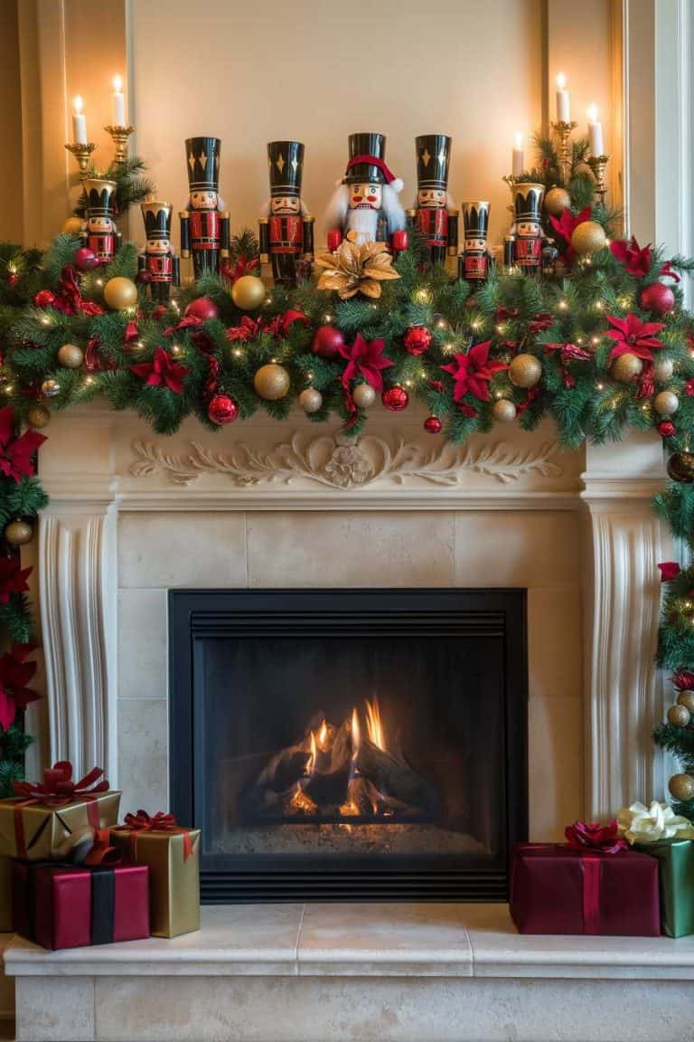 40 Fireplace Christmas Garland Ideas To Deck Your Mantel
