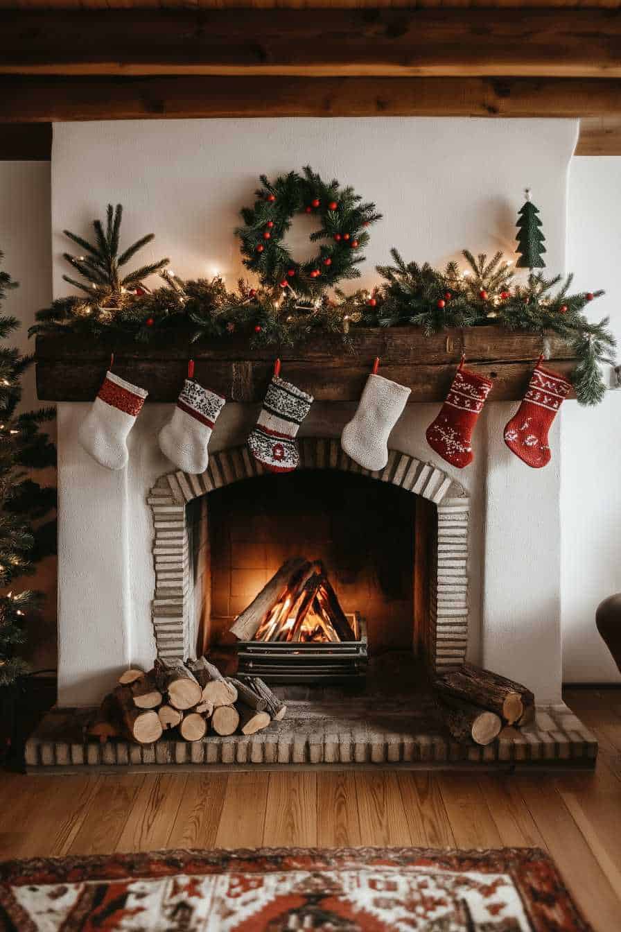 40 Fireplace Christmas Garland Ideas To Deck Your Mantel