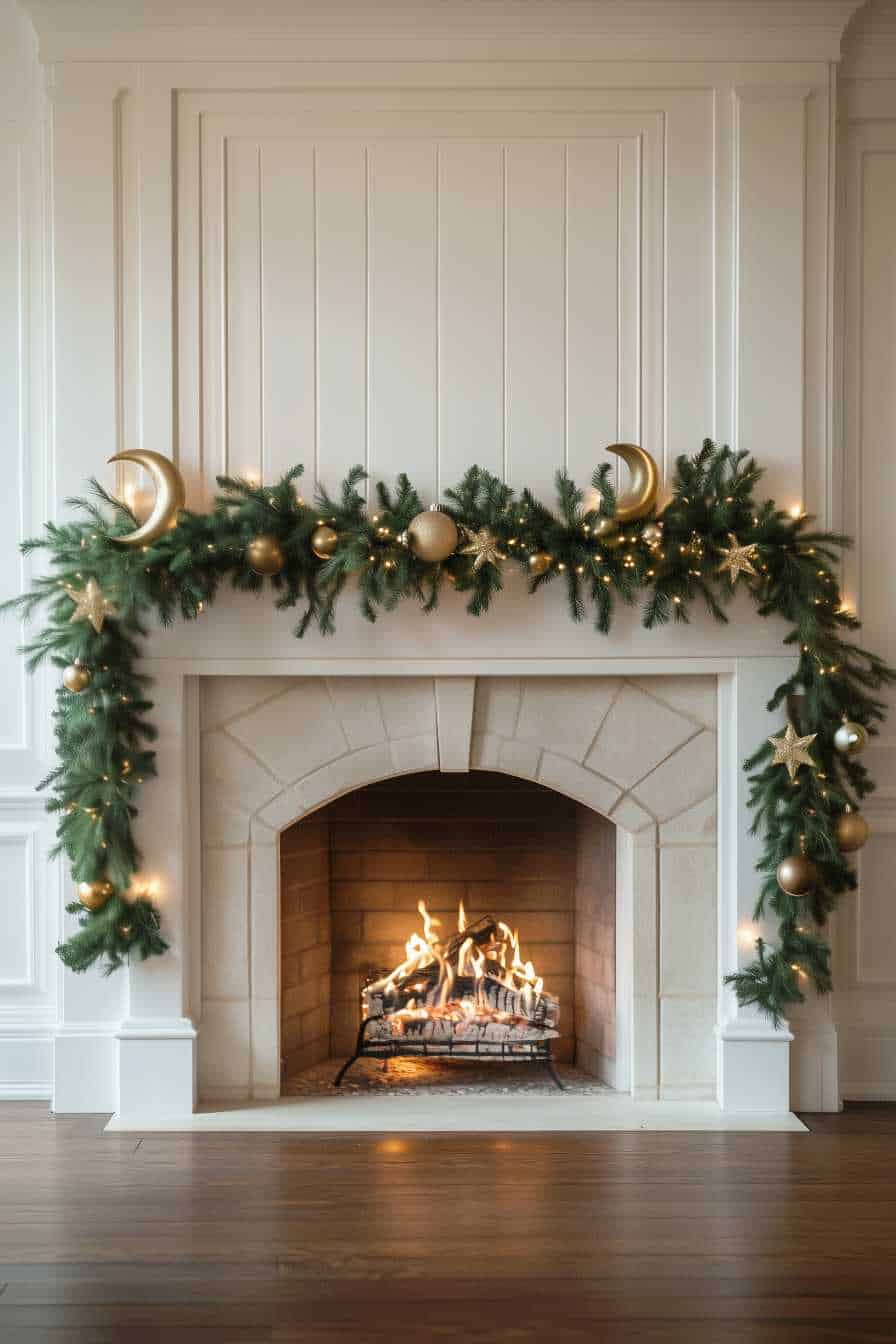 40 Fireplace Christmas Garland Ideas To Deck Your Mantel
