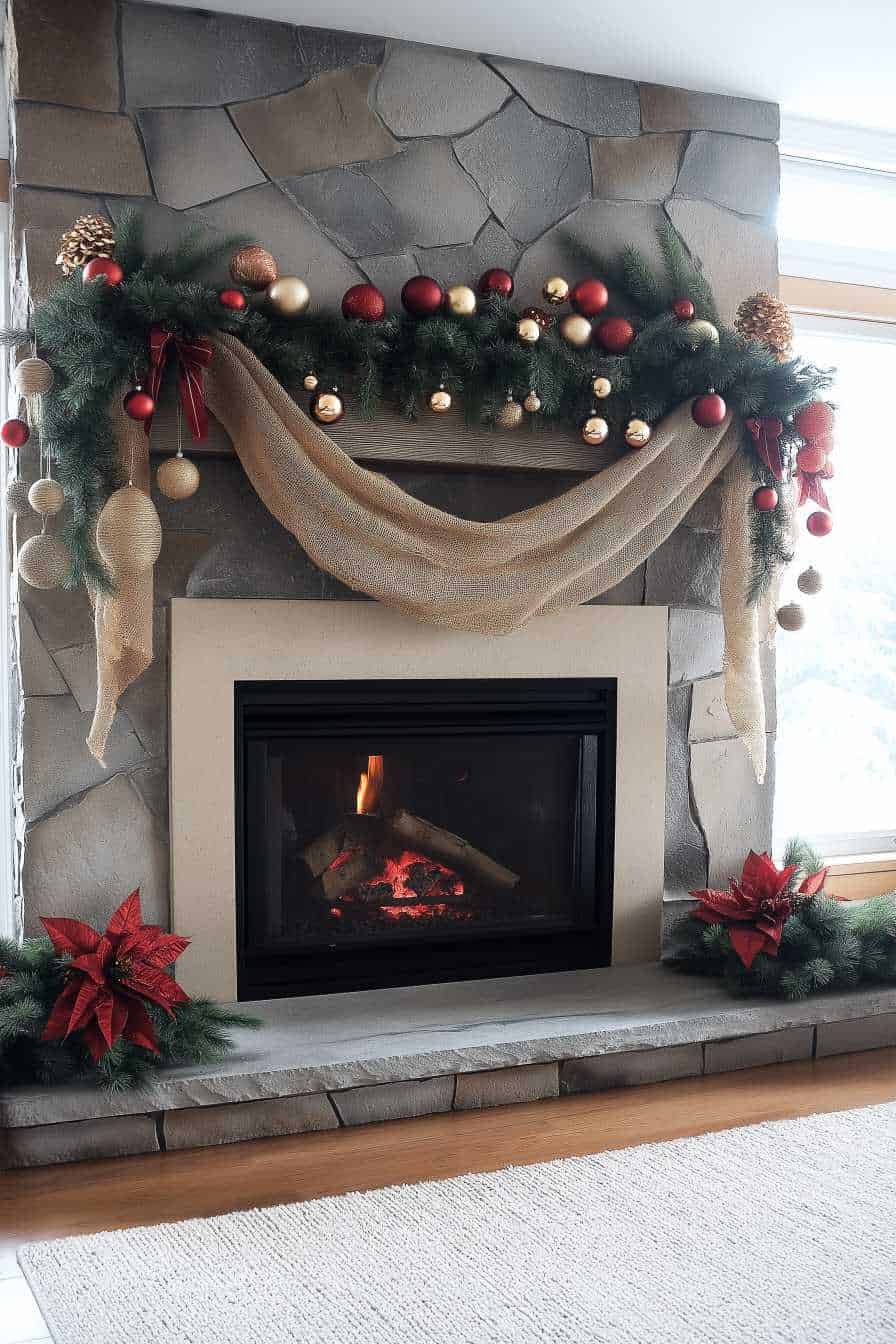 40 Fireplace Christmas Garland Ideas To Deck Your Mantel