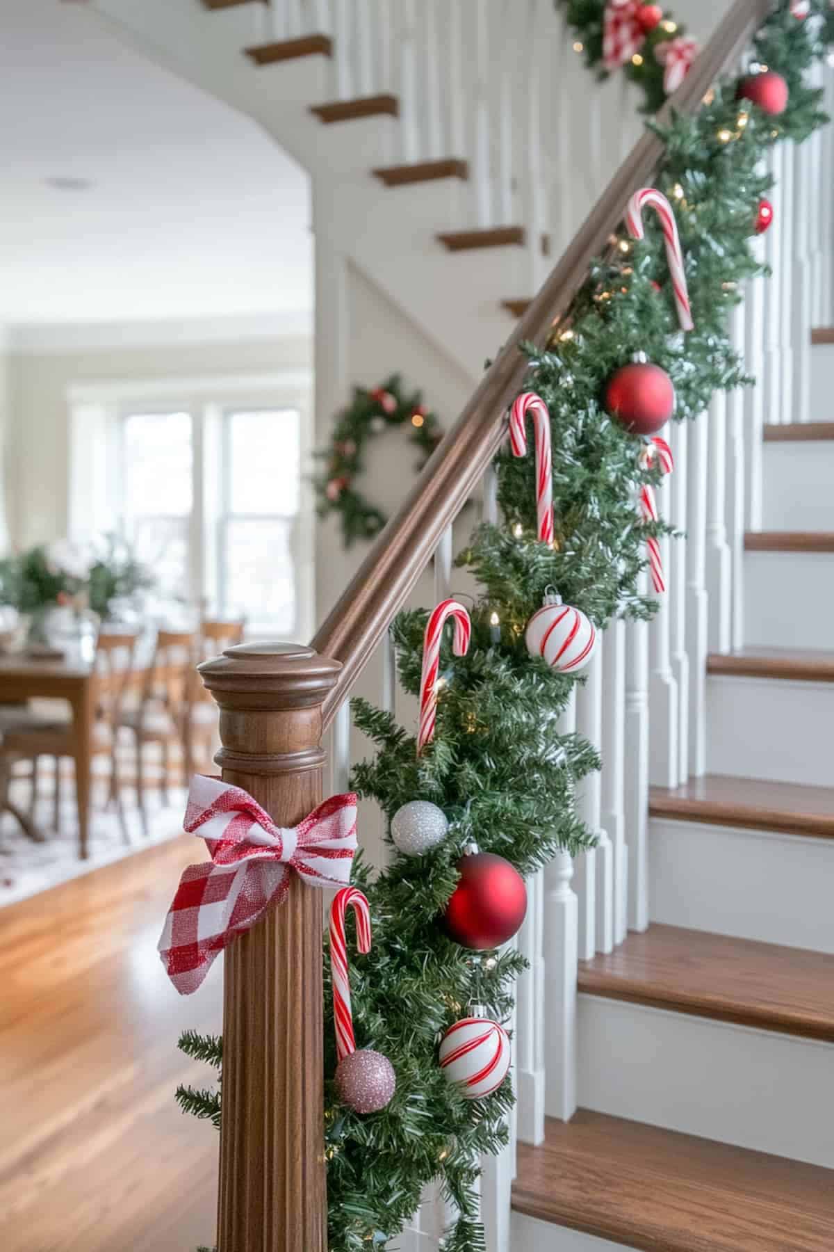 31 Stunning Christmas Garland Designs on Stairs