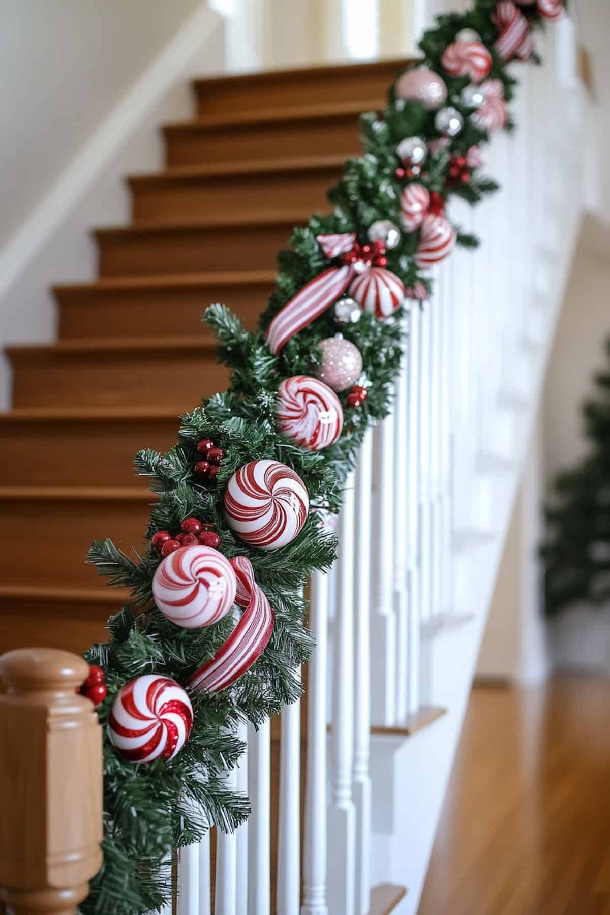 31 Stunning Christmas Garland Designs On Stairs 31 Stunning Christmas Garland Designs On Stairs
