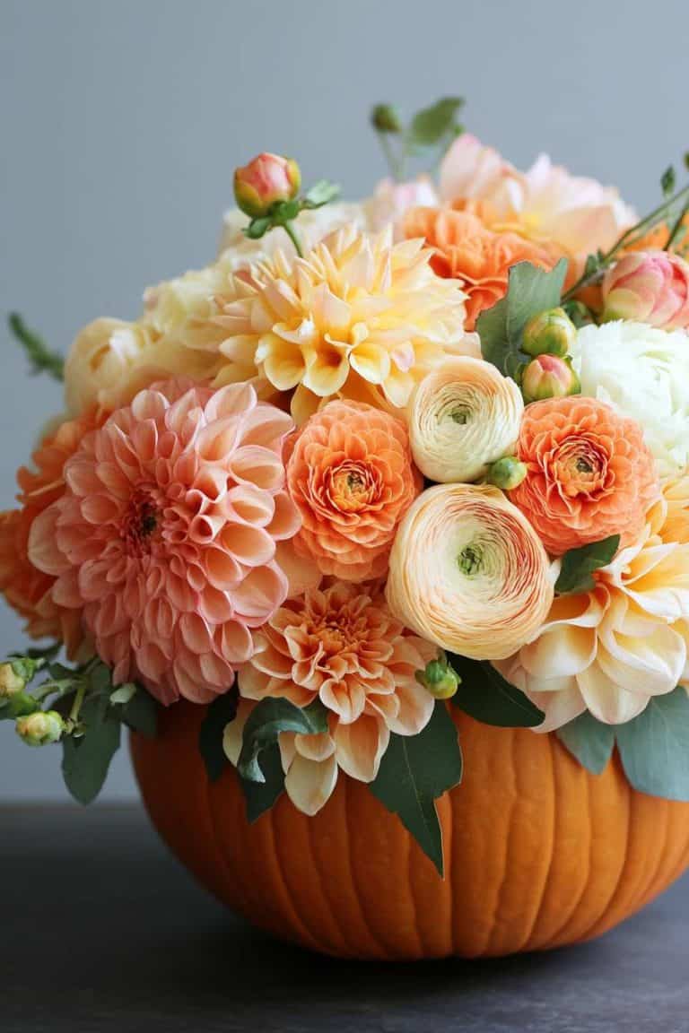 31 Gorgeous Pumpkin Flower Arrangements to Try This Fall