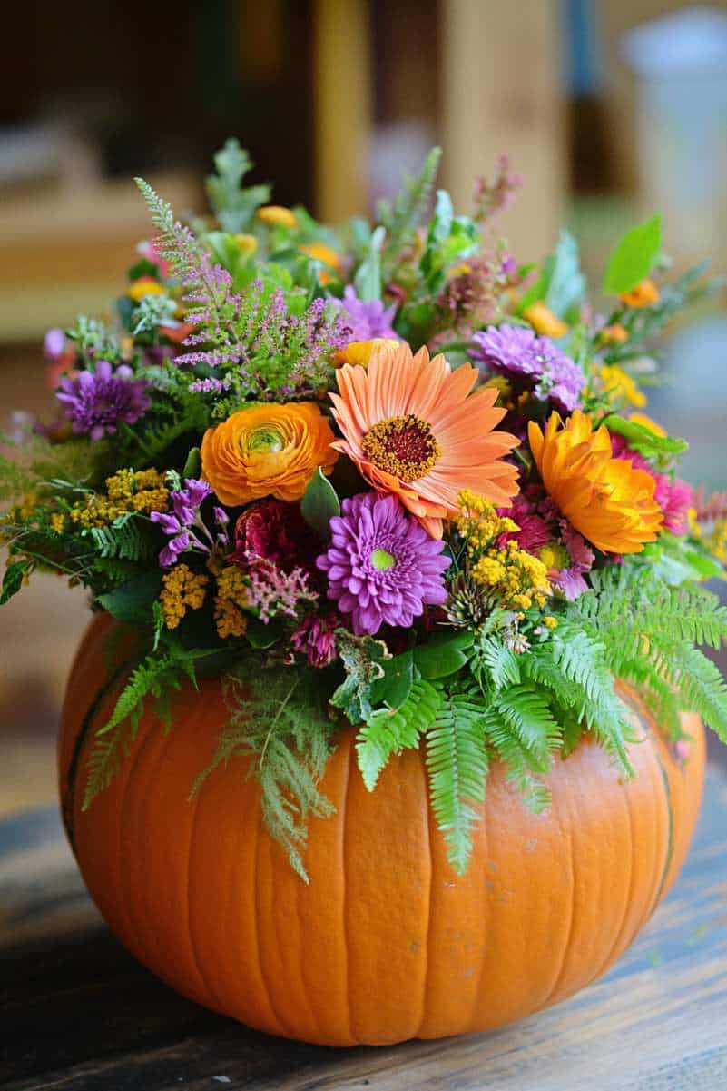 31 Gorgeous Pumpkin Flower Arrangements to Try This Fall