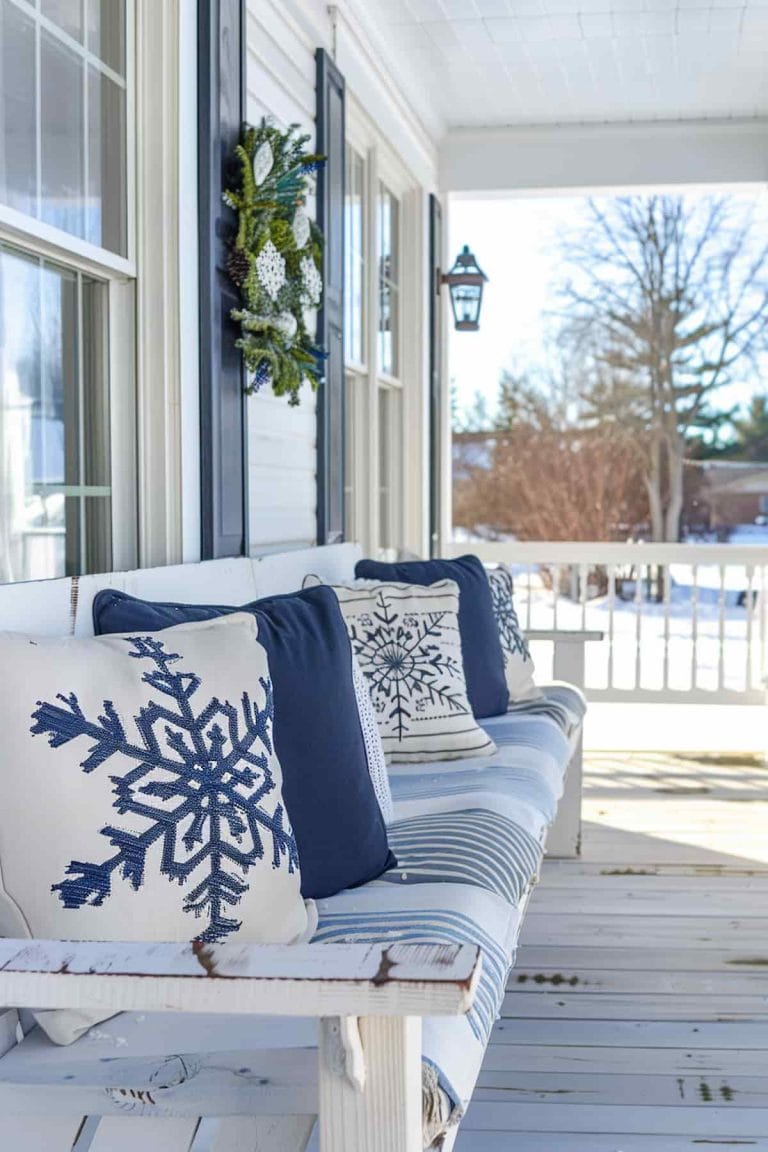 39 Winter Front Porch Decor Ideas: Inviting, Pretty Entrances