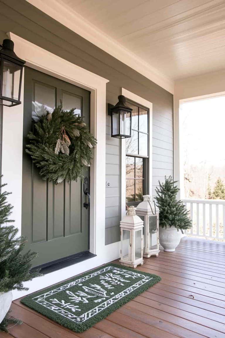 39 Winter Front Porch Decor Ideas: Inviting, Pretty Entrances