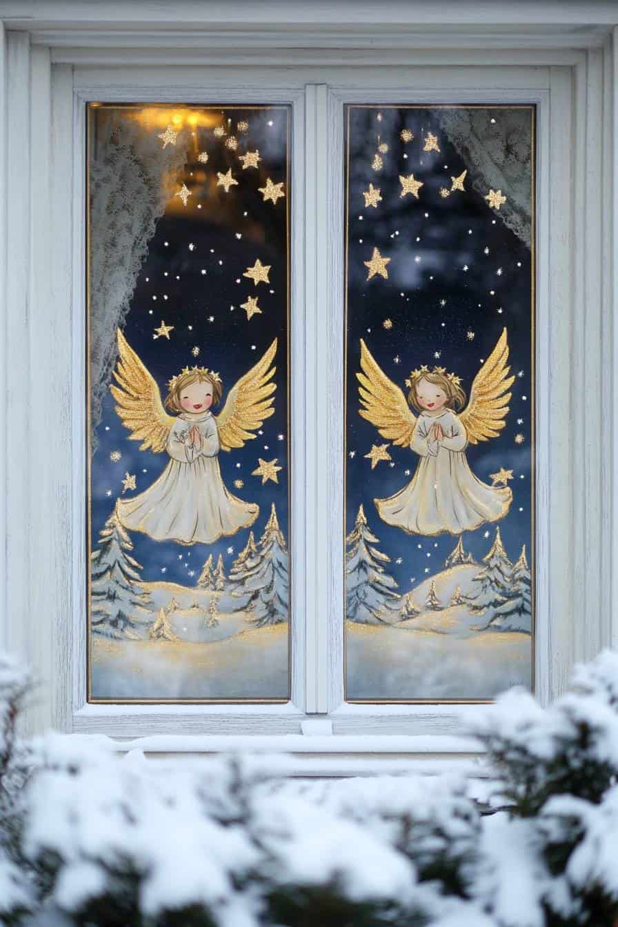 40 Christmas Window Painting Ideas To Brighten Your Holidays