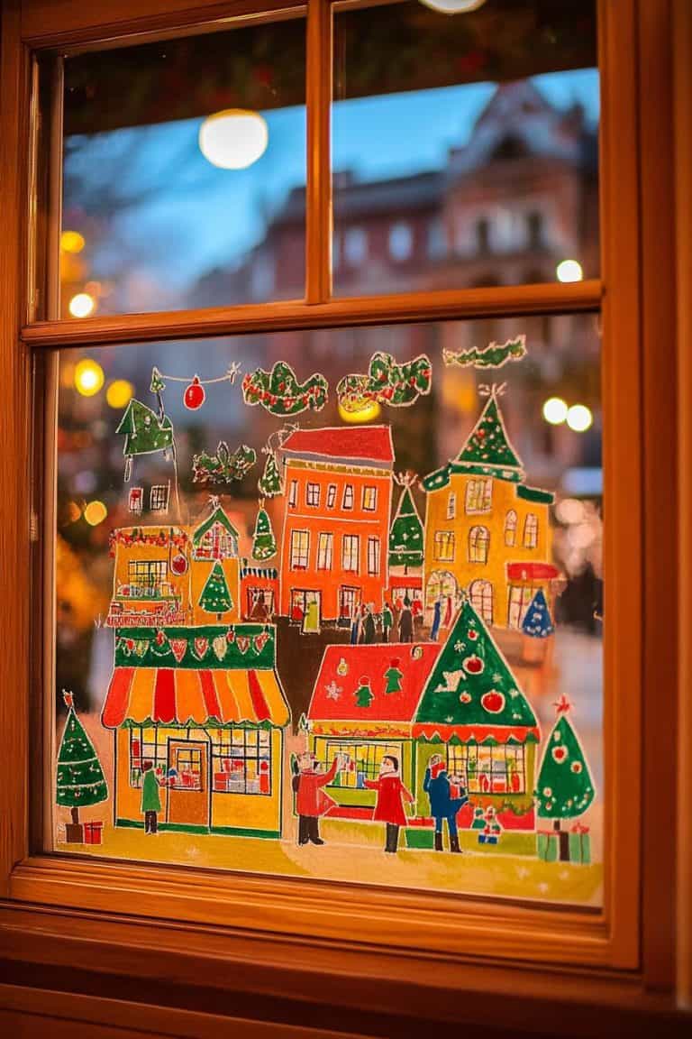 40 Christmas Window Painting Ideas To Brighten Your Holidays