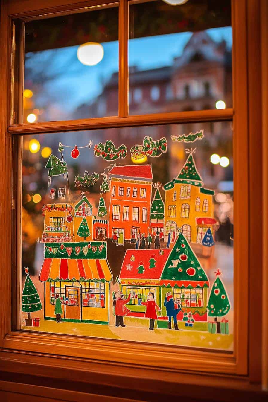 40 Christmas Window Painting Ideas To Brighten Your Holidays