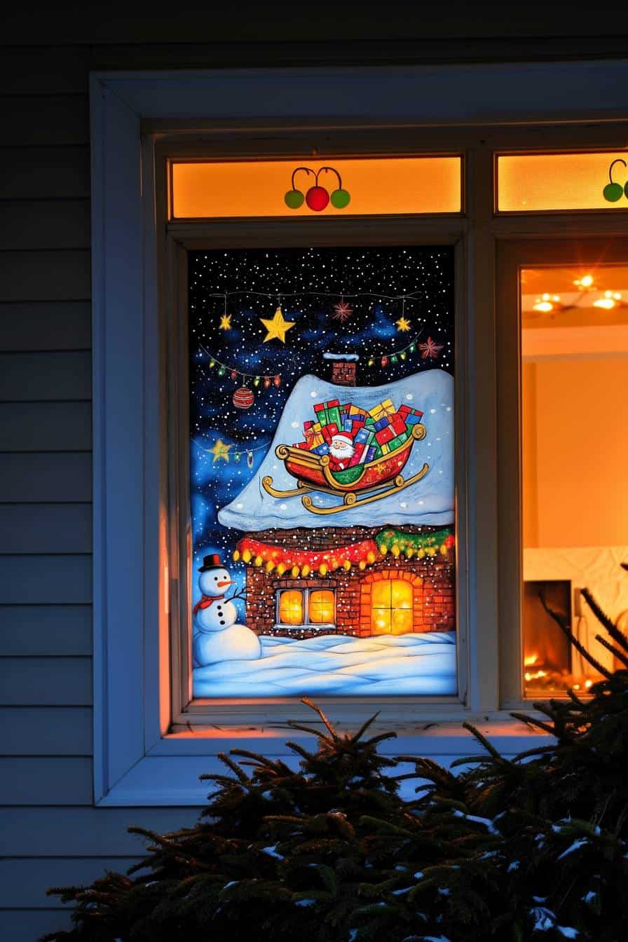 40 Christmas Window Painting Ideas To Brighten Your Holidays