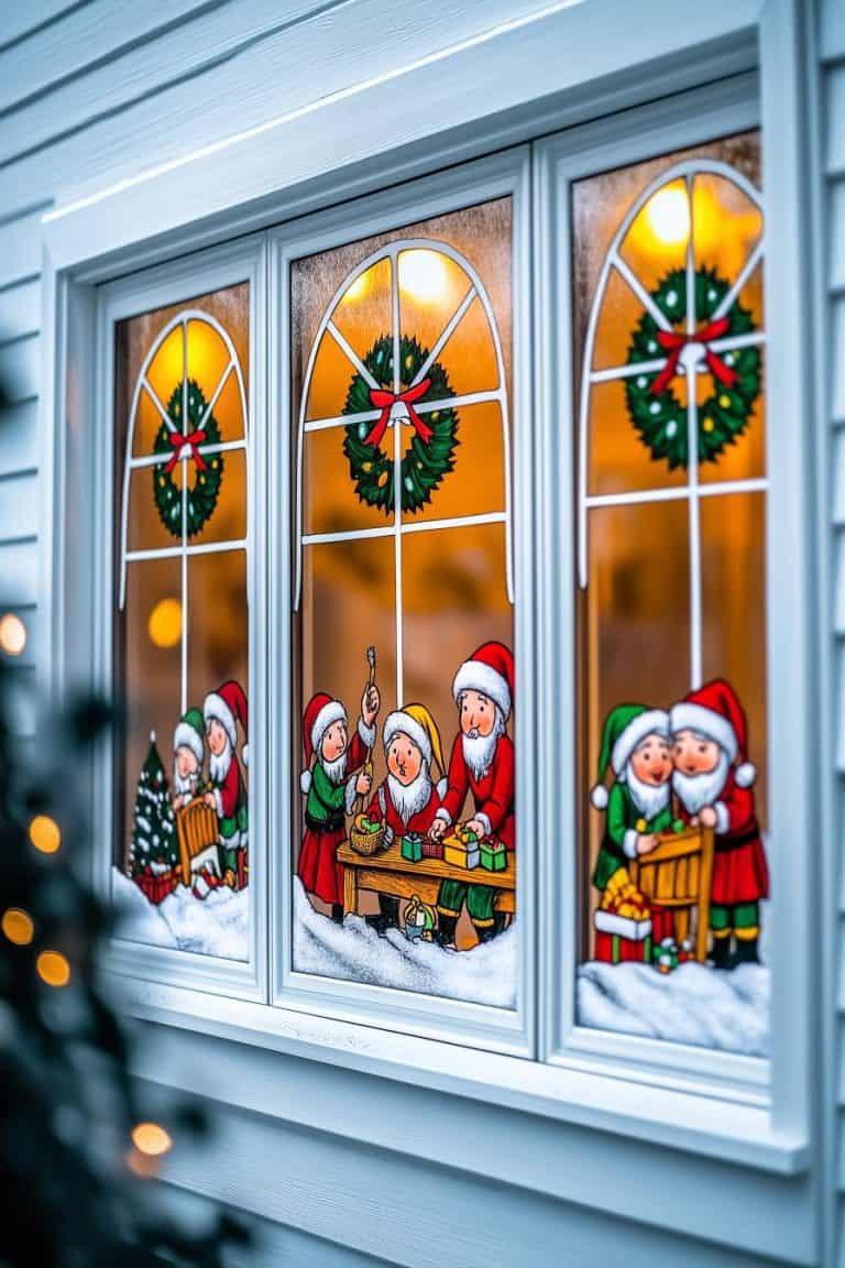 40 Christmas Window Painting Ideas To Brighten Your Holidays