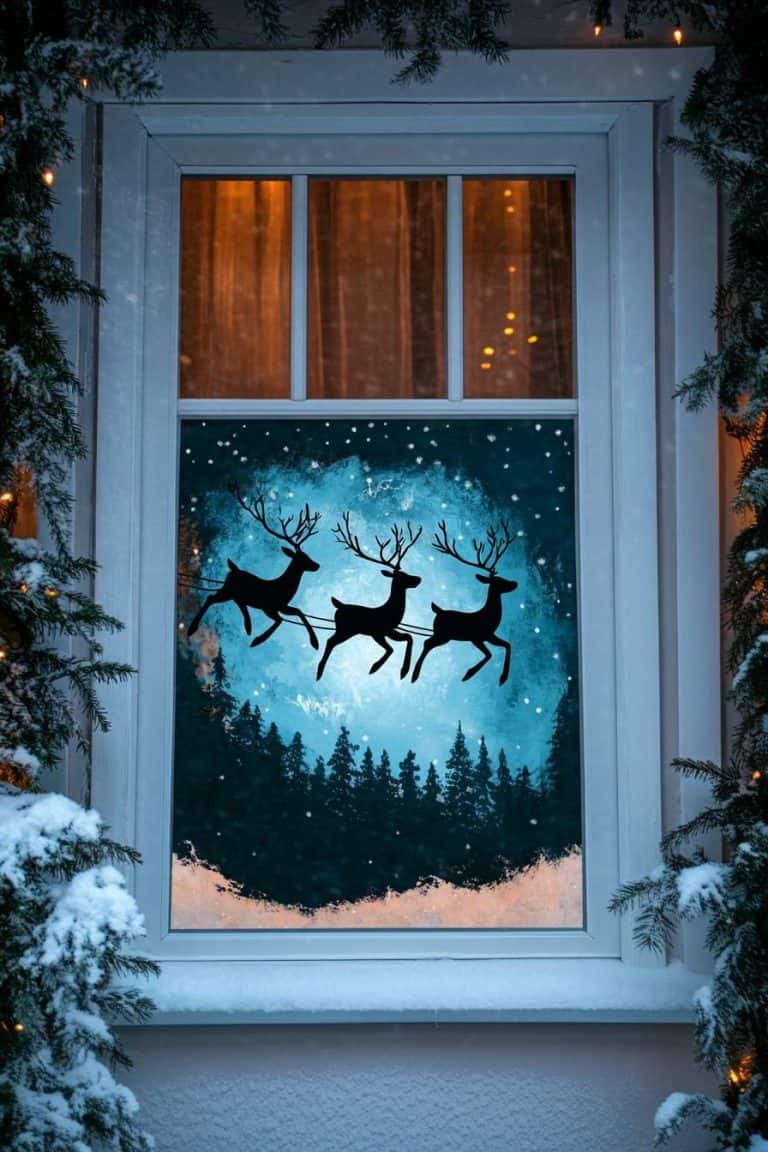 40 Christmas Window Painting Ideas To Brighten Your Holidays