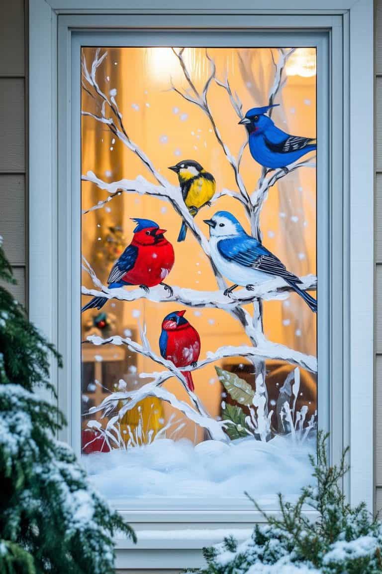 40 Christmas Window Painting Ideas To Brighten Your Holidays
