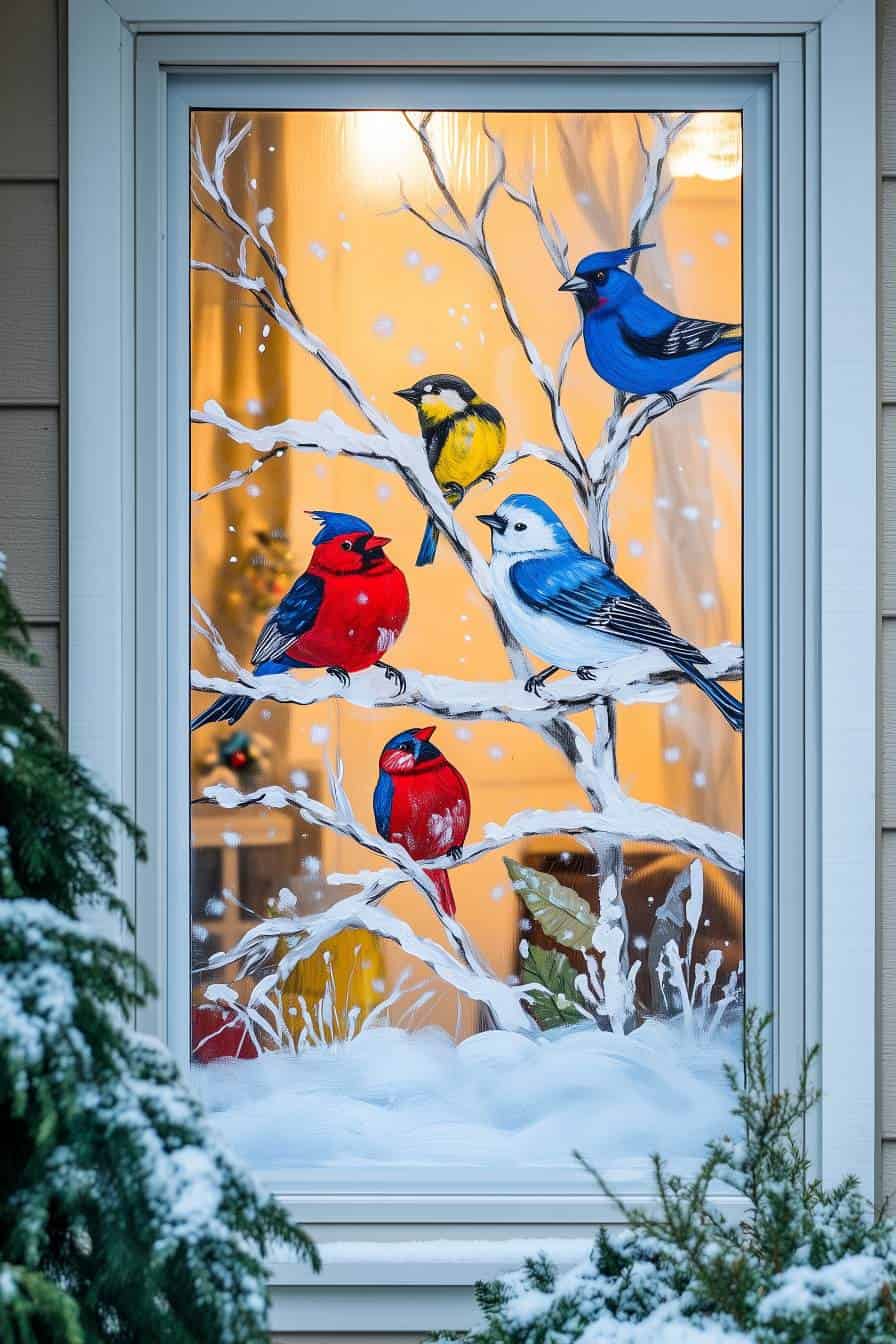 40 Christmas Window Painting Ideas To Brighten Your Holidays
