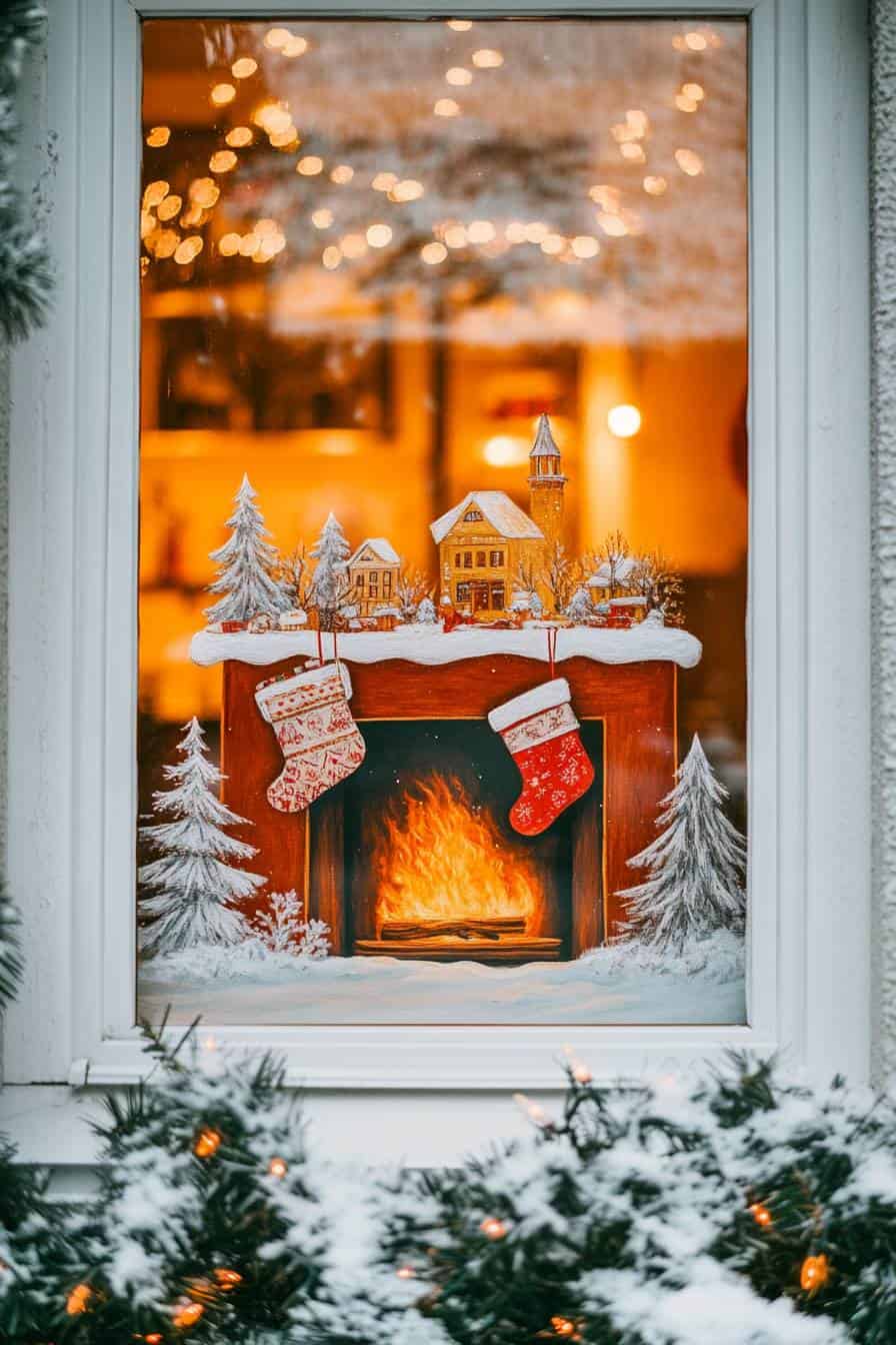 40 Christmas Window Painting Ideas To Brighten Your Holidays