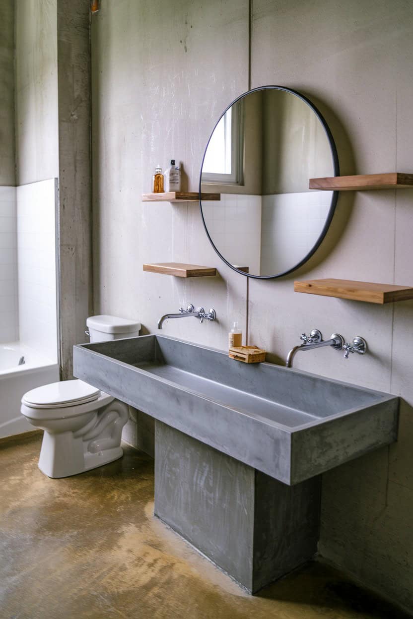 36 Chic Concrete Bathroom Ideas To Revamp Your Space