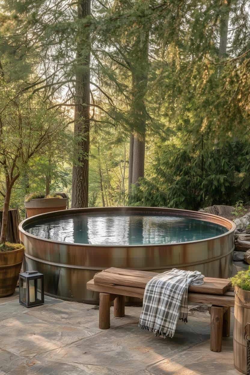 40 Stock Tank Pool Ideas To Relax Outdoors in Style