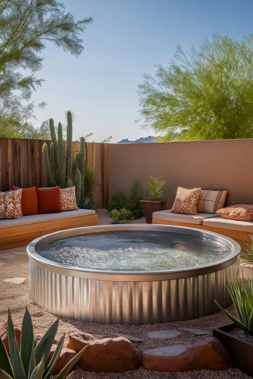 40 Stock Tank Pool Ideas To Relax Outdoors in Style