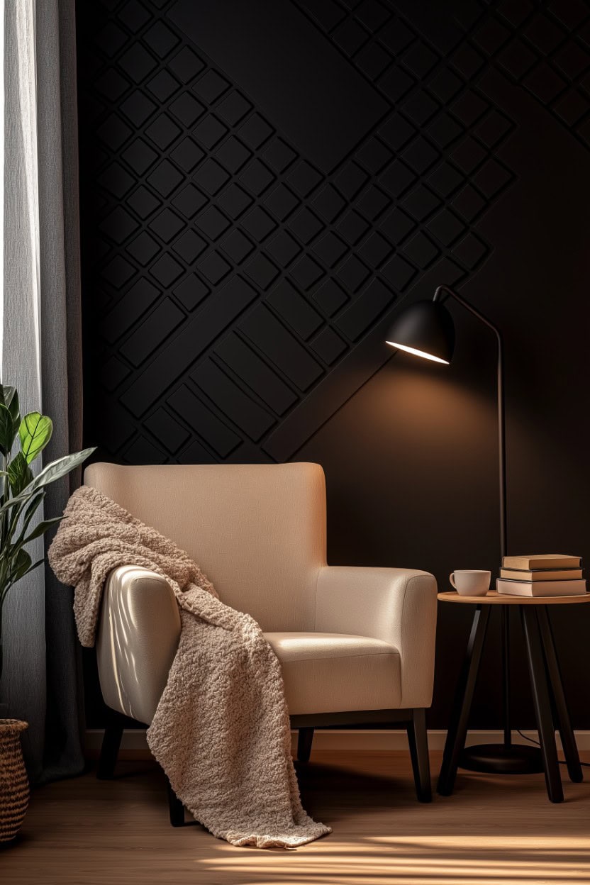 39 Black Accent Wall Designs for a Bold Home Makeover