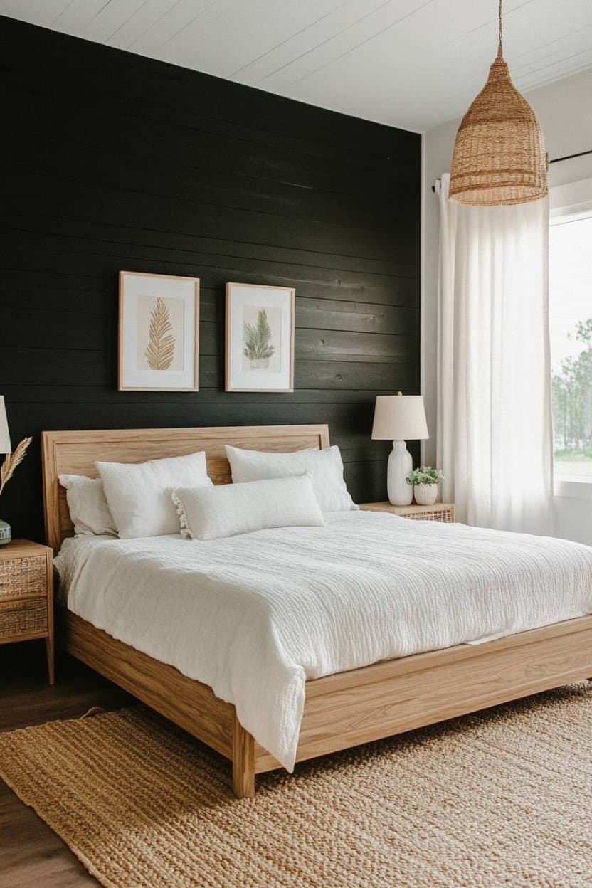 39 Black Accent Wall Designs for a Bold Home Makeover