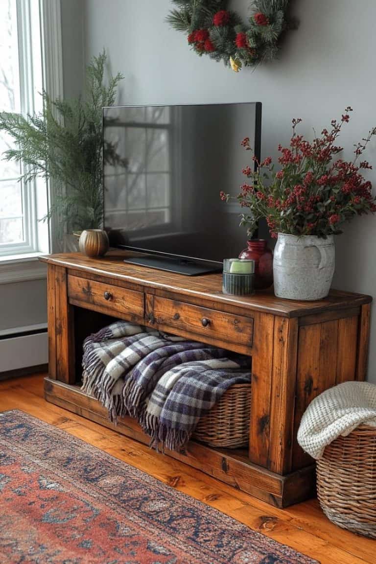 30 Farmhouse TV Stand Decor Ideas To Elevate Your Living Room