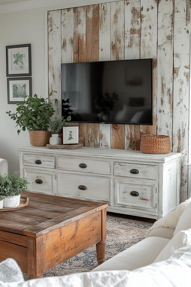 30 Farmhouse TV Stand Decor Ideas To Elevate Your Living Room