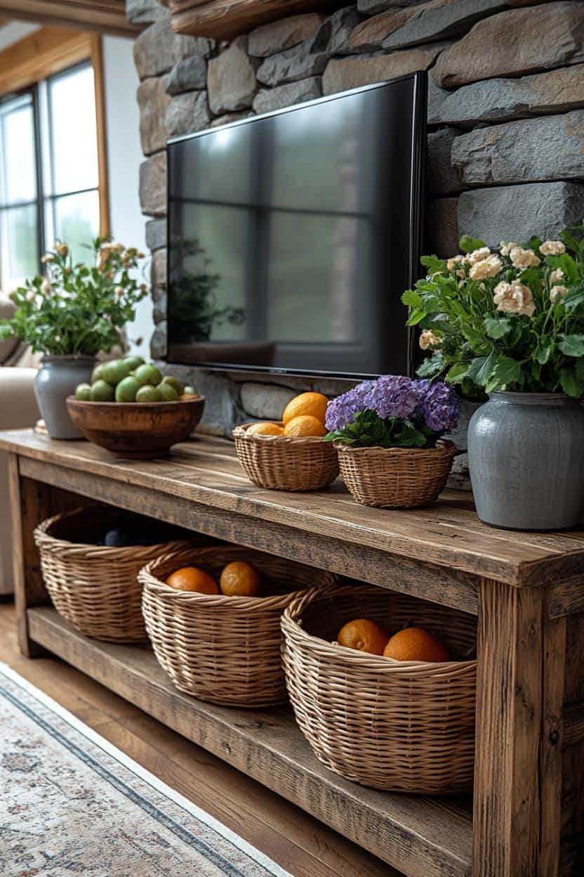 30 Farmhouse TV Stand Decor Ideas To Elevate Your Living Room