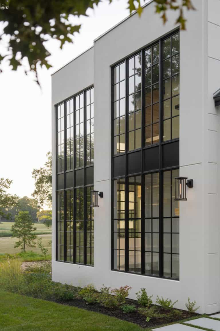 45 White House With Black Windows Ideas for Curb Appeal
