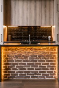 50 Stunning Stylish Kitchen Island Back Panel Ideas