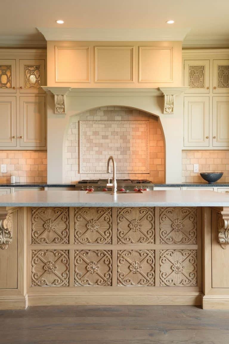 50 Stunning Stylish Kitchen Island Back Panel Ideas