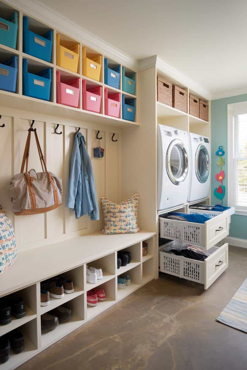 27 Clever Mudroom and Laundry Room Ideas To Maximize Space