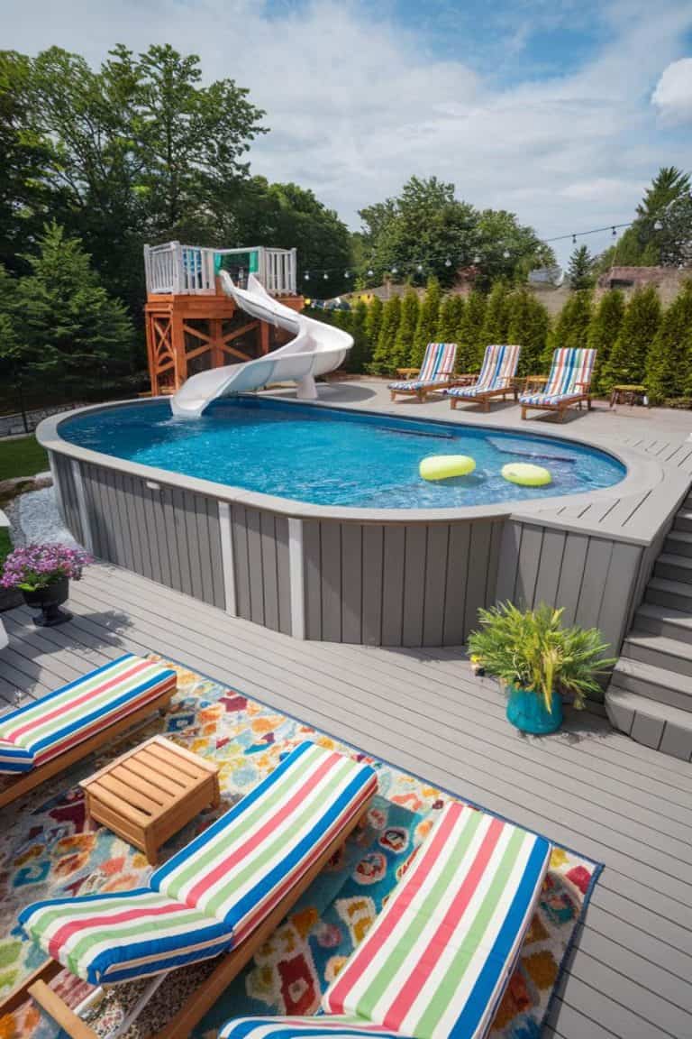 35 Stylish Above-Ground Pool Setups for Every Backyard