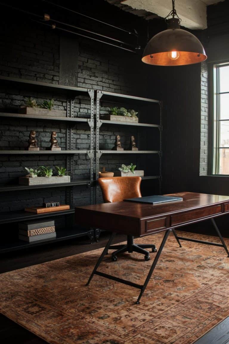 34 Sophisticated Dark Office Ideas To Transform Your Workspace