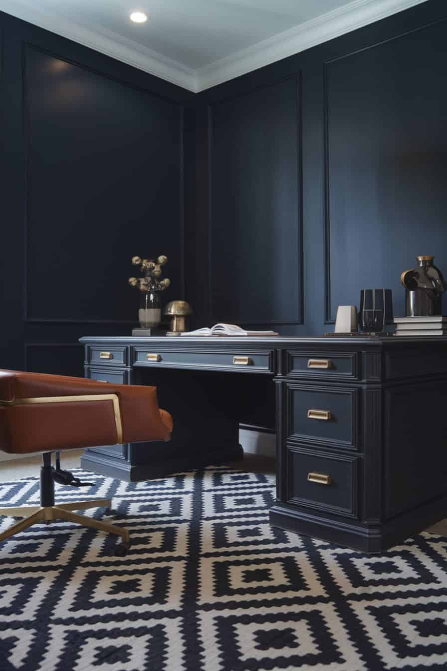 34 Sophisticated Dark Office Ideas To Transform Your Workspace