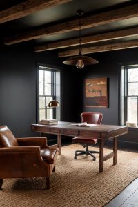 34 Sophisticated Dark Office Ideas To Transform Your Workspace